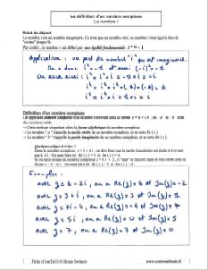 la definition d un nombre complexe – le nombre i – exemples – Bienvenue ...