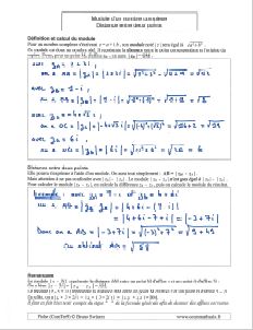 module nombre complexe definition – distance entre deux points ...