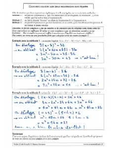 comment montrer que deux expressions sont egales – Bienvenue sur ...
