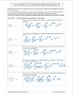 pour s entrainer avec proprietes de calculs des puissances ( 2 ...