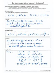 puissances particulieres – puissance 0 et puissance 1 – Bienvenue sur ...